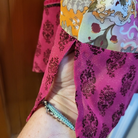 Victoria's Secret | Tops | Victorias Secret Mixed Pattern Sheer Top ...